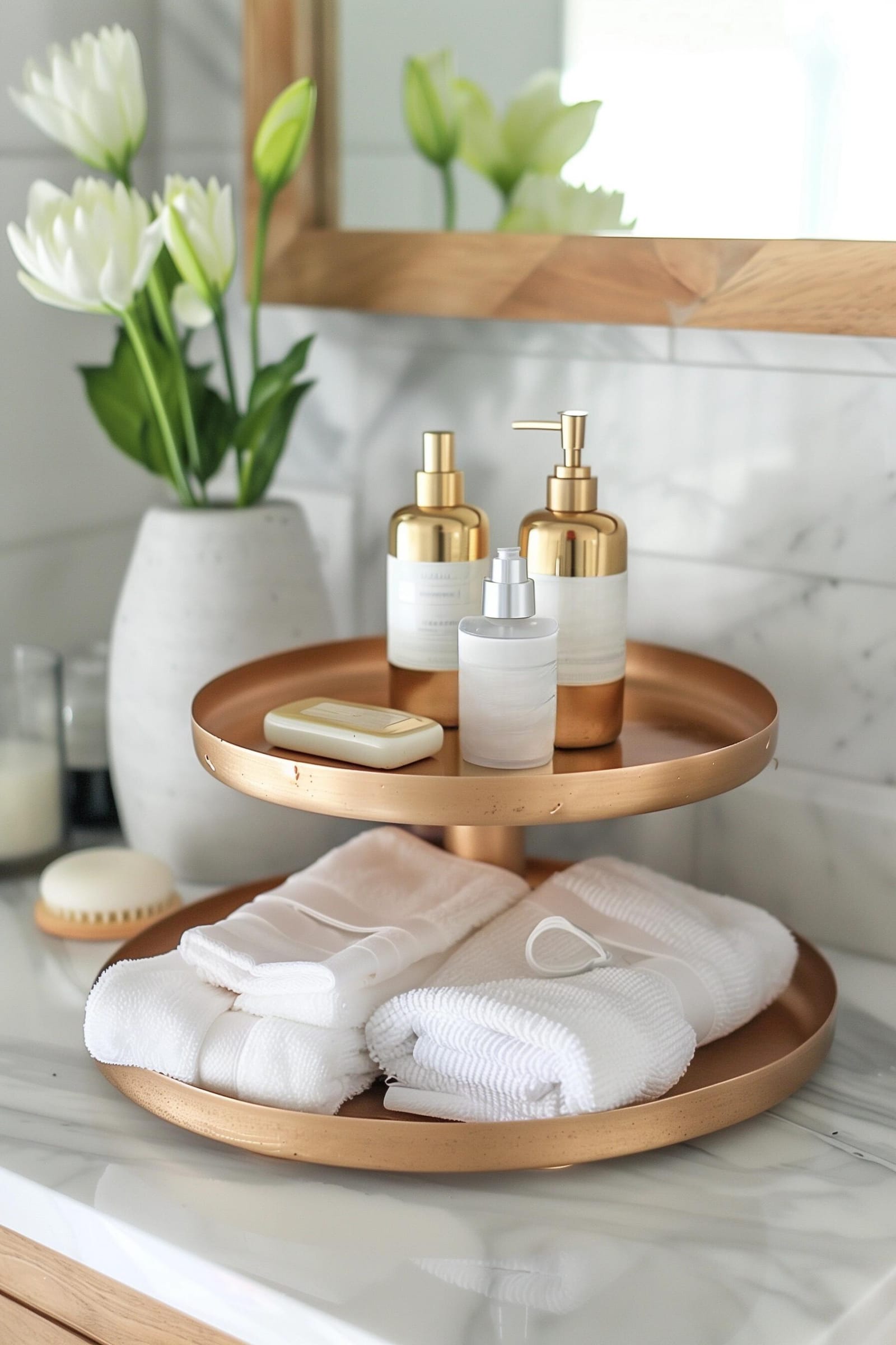 23 Easy Bathroom Tray Decor Ideas You'll Love (2024)