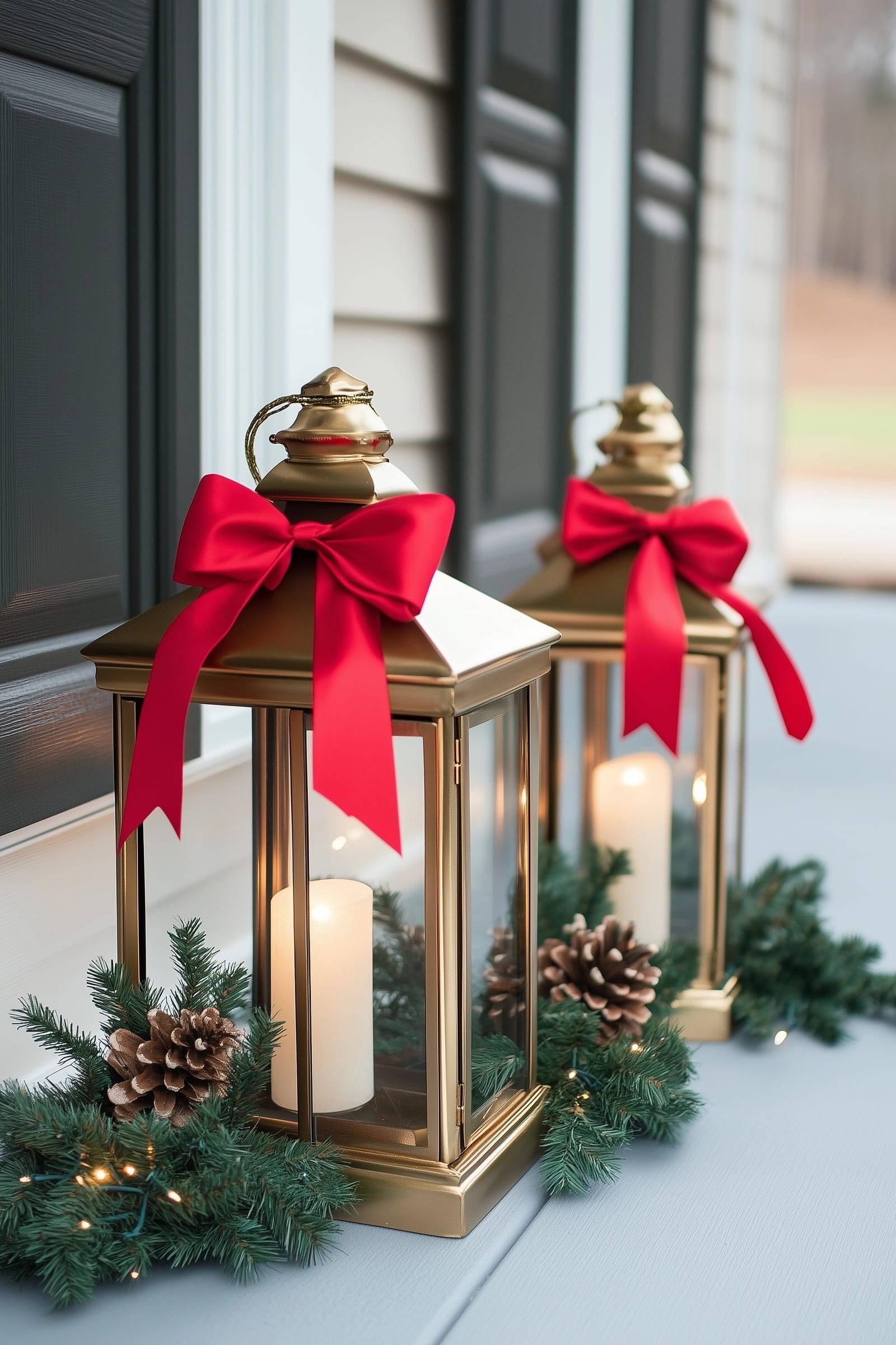 25 Stunning Farmhouse Christmas Porch Decor Ideas