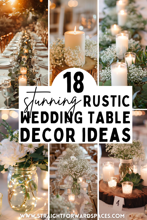 18 Cute Rustic Wedding Table Decor (That Are Affordable)